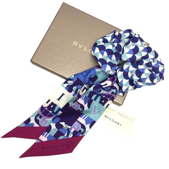 Bulgari | Accessories | Bvlgari Bvlgari Silk Heritage Scrunchie Hair ...